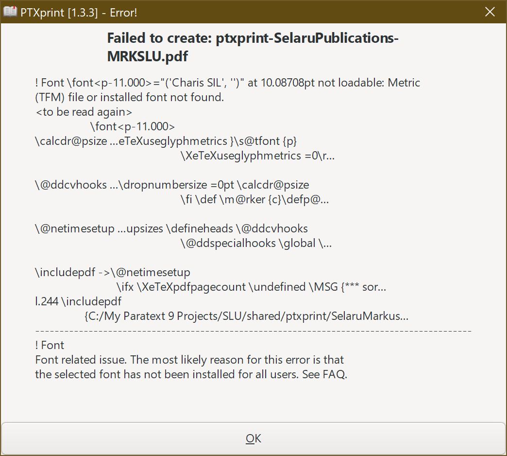v1.3.3 Font not found error · Issue #301 · sillsdev/ptx2pdf · GitHub