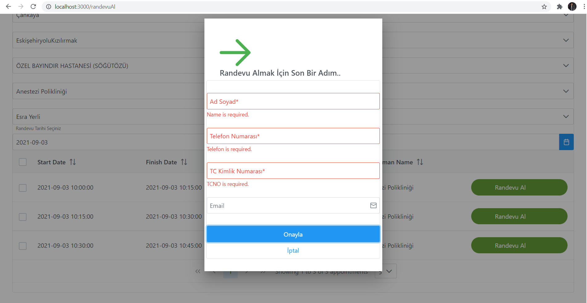 GitHub - Cevik-Cozum/AppointmentManagement-UI