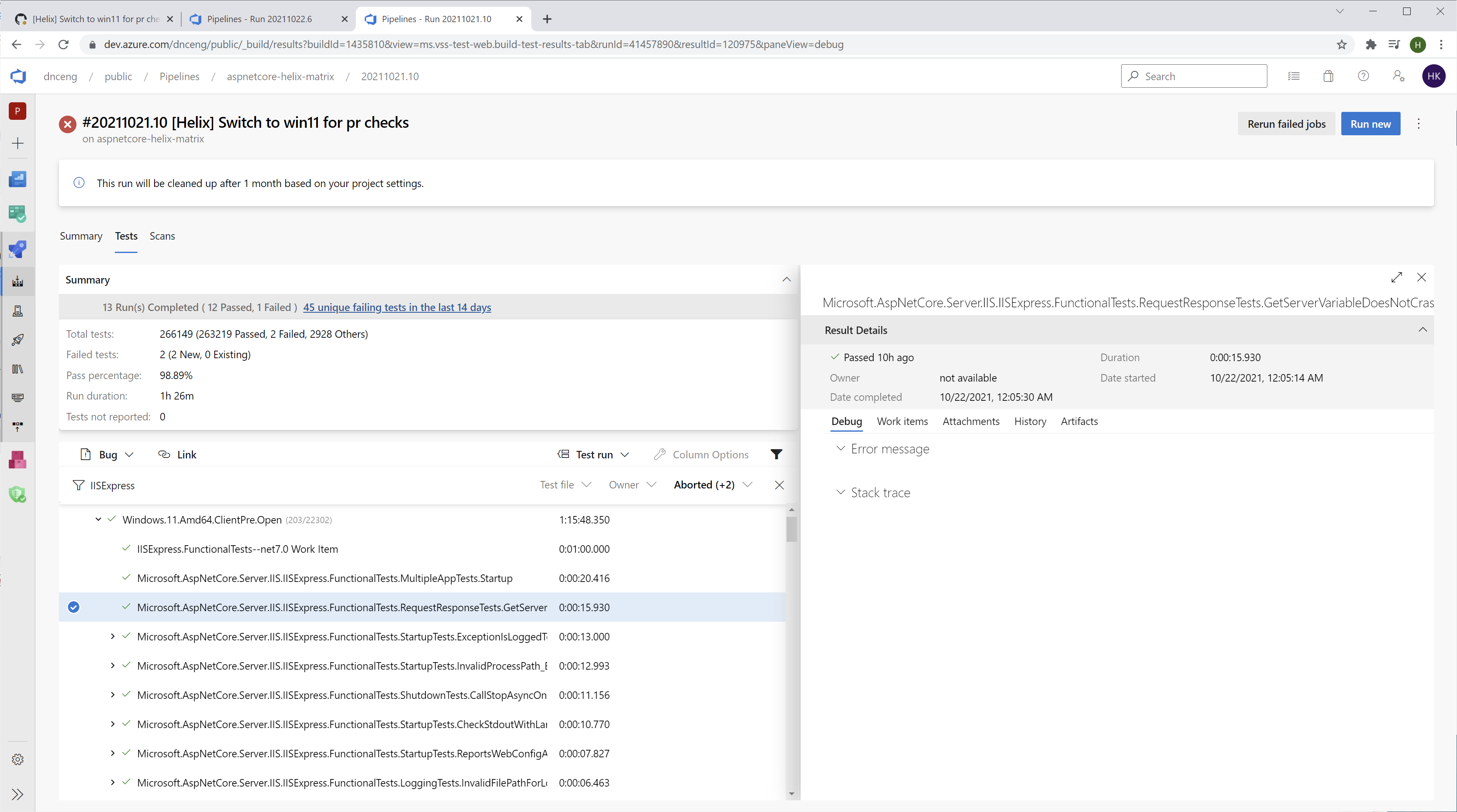 [helix] Switch To Win11 For Pr Checks By Haok · Pull Request 37712 · Dotnet Aspnetcore · Github