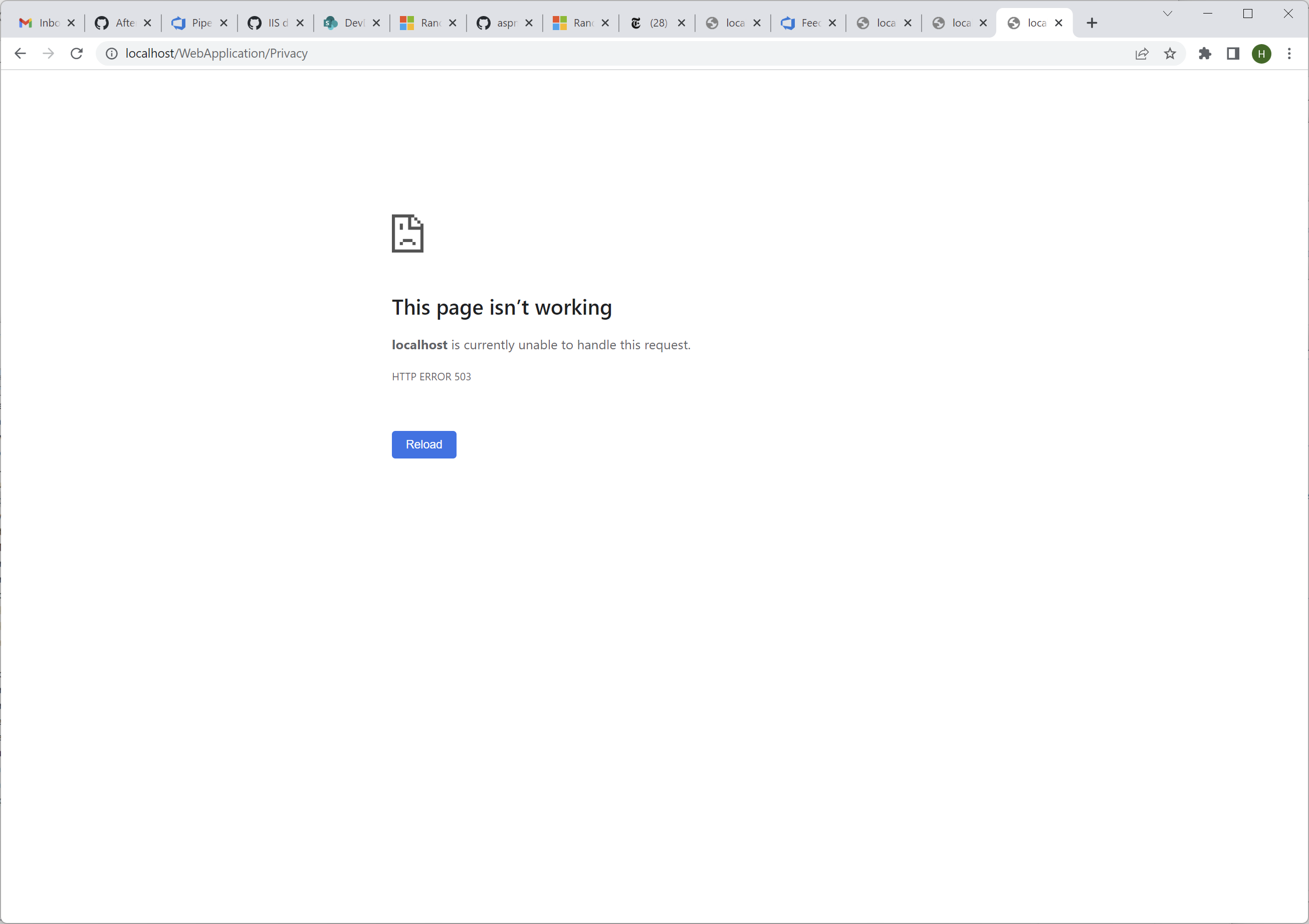 IIS does not recover from a broken web.config in v6 hosting bundle where it used to in v3 and v5 ...