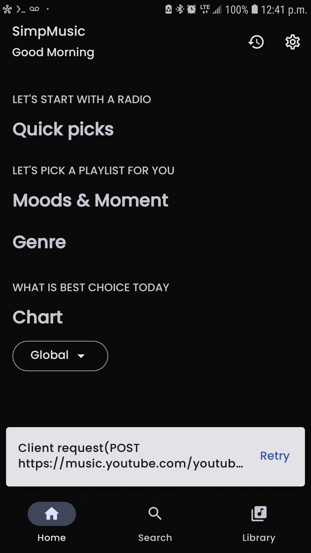 POST Error code 400 on startup / refresh · Issue #129 · maxrave-dev/SimpMusic · GitHub