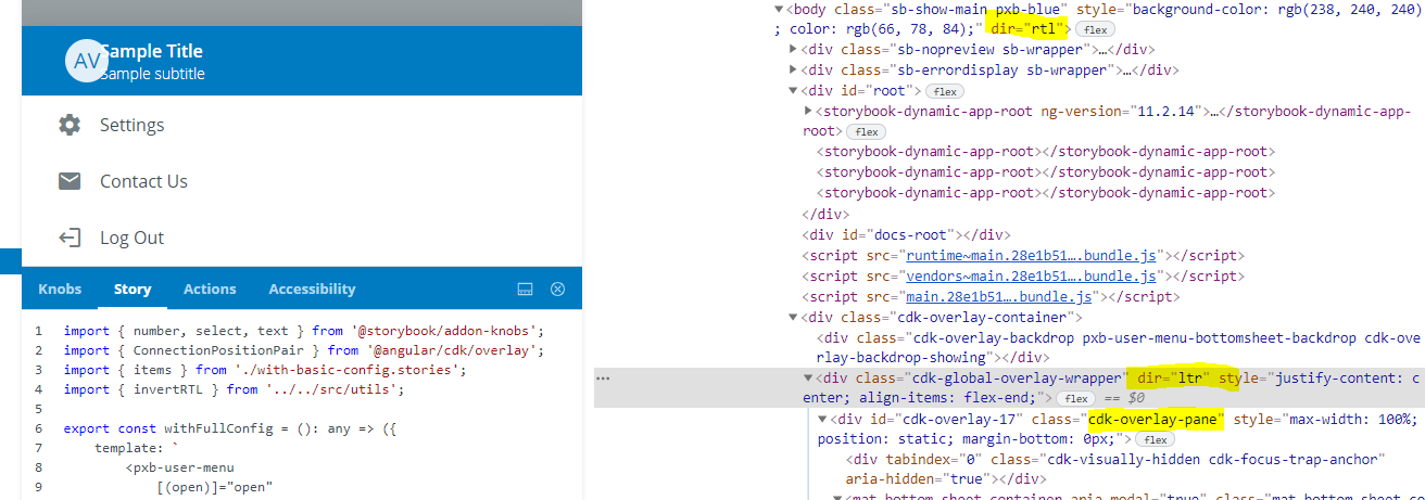 Overlay Rtl Support · Issue 26 · Brightlayer Uistorybook Addons · Github 