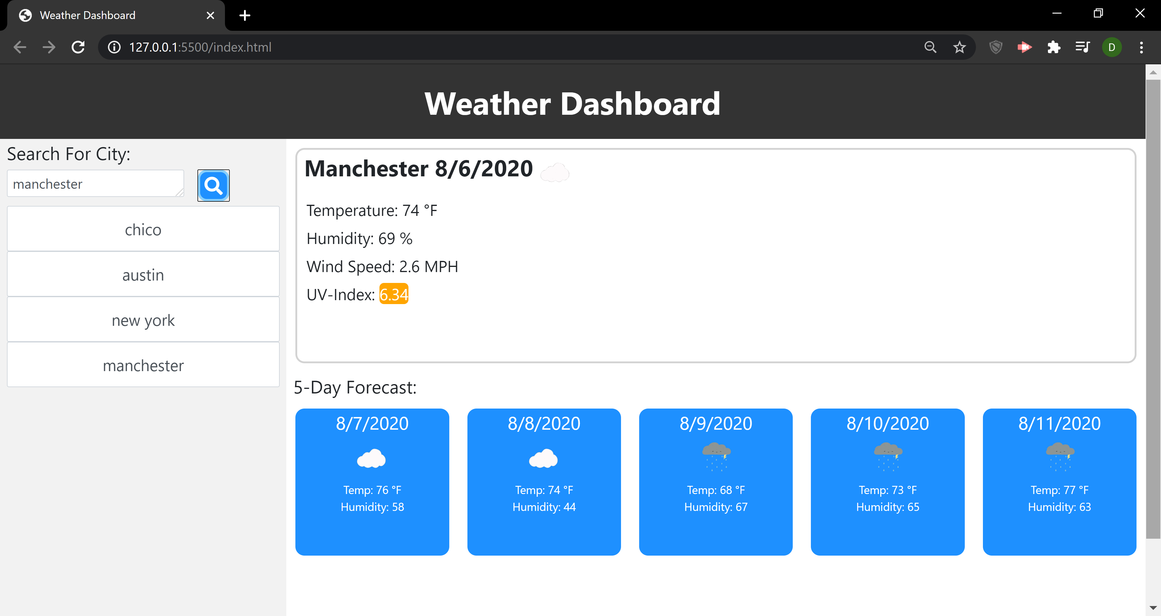 GitHub - davidagil/WeatherDashboard