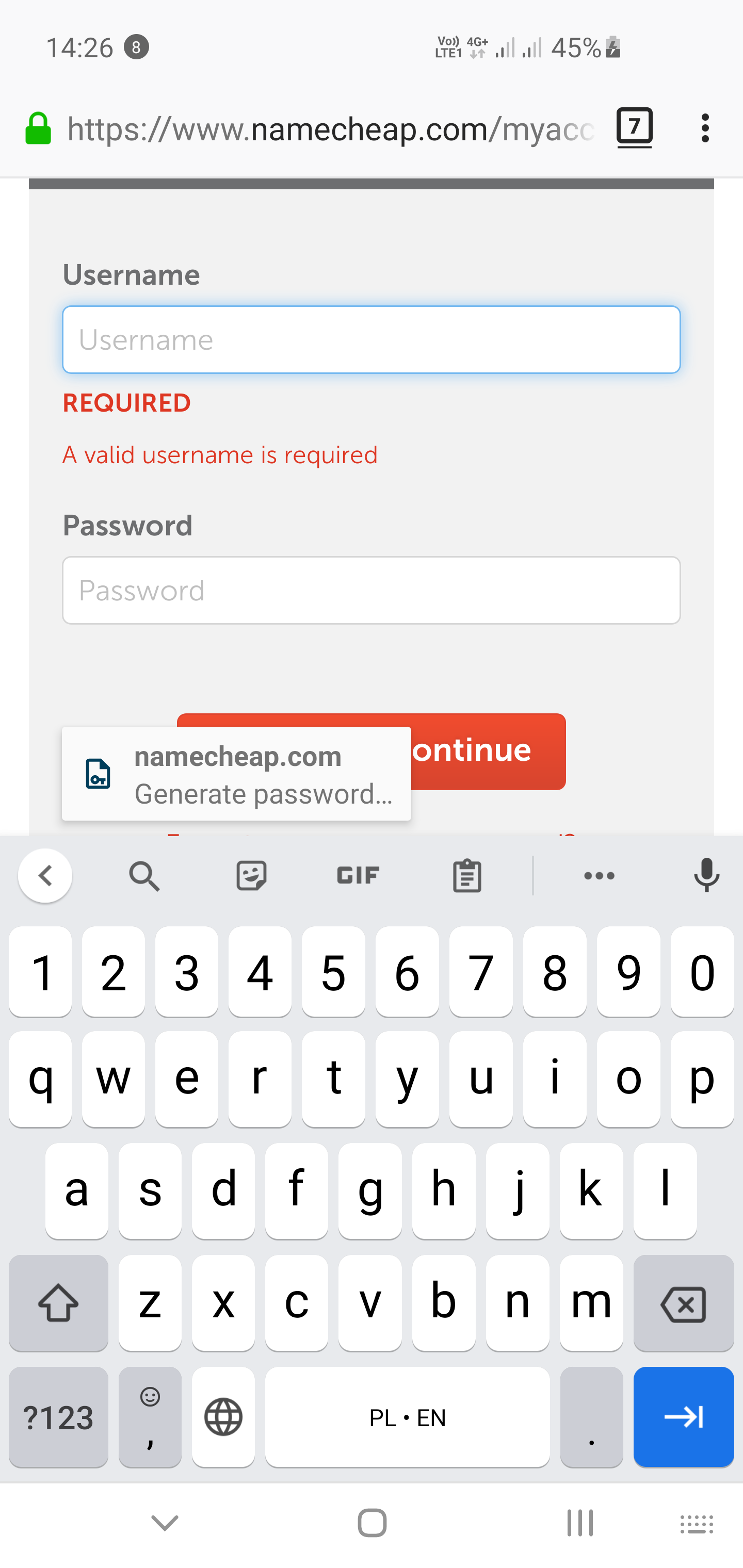 [AUTOFILL] Namecheap login form only presents generate password option · Issue #971 · android ...