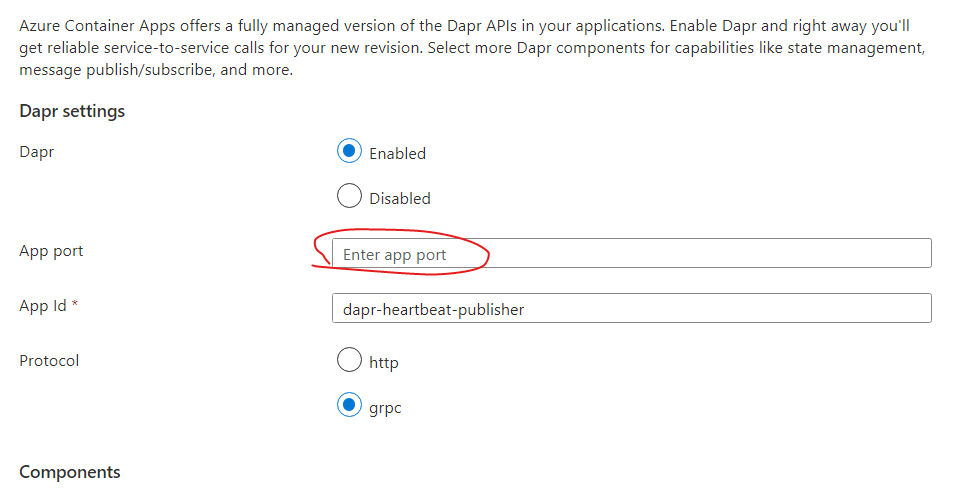 dapr sidecart seems to assume that the ingress target port is a dapr service which puts the ...