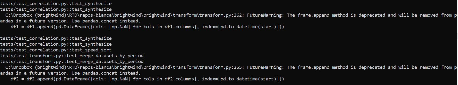 Pandas v1.4.4 - v1.5.3 Warnings · Issue #356 · brightwind-dev ...