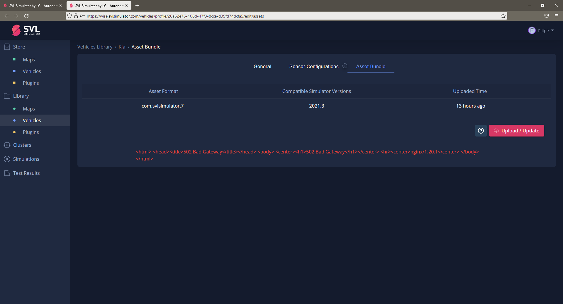 Unable to upload new ego vehicle · Issue #1939 · lgsvl/simulator · GitHub