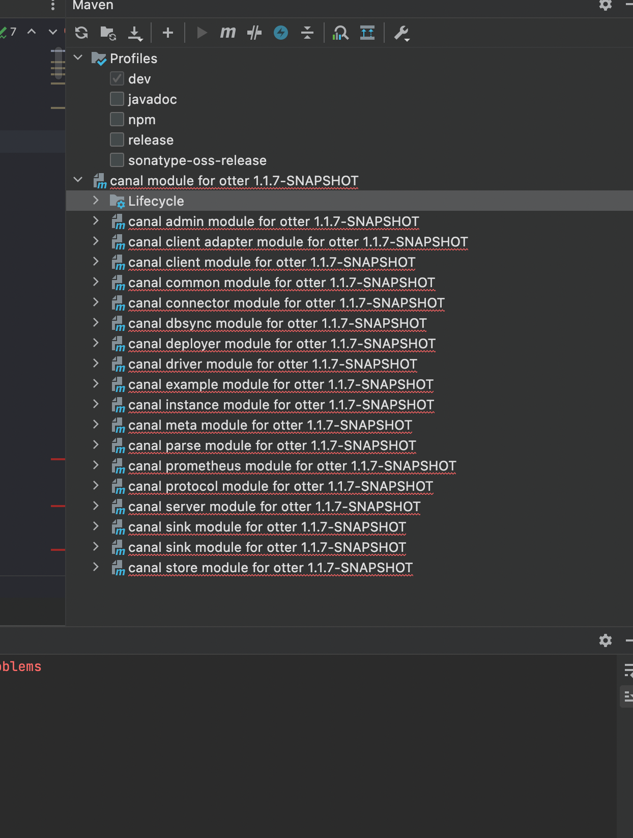 Parent 'com.alibaba.otter:canal:1.1.7-SNAPSHOT' has problems · Issue #4289 · alibaba/canal · GitHub