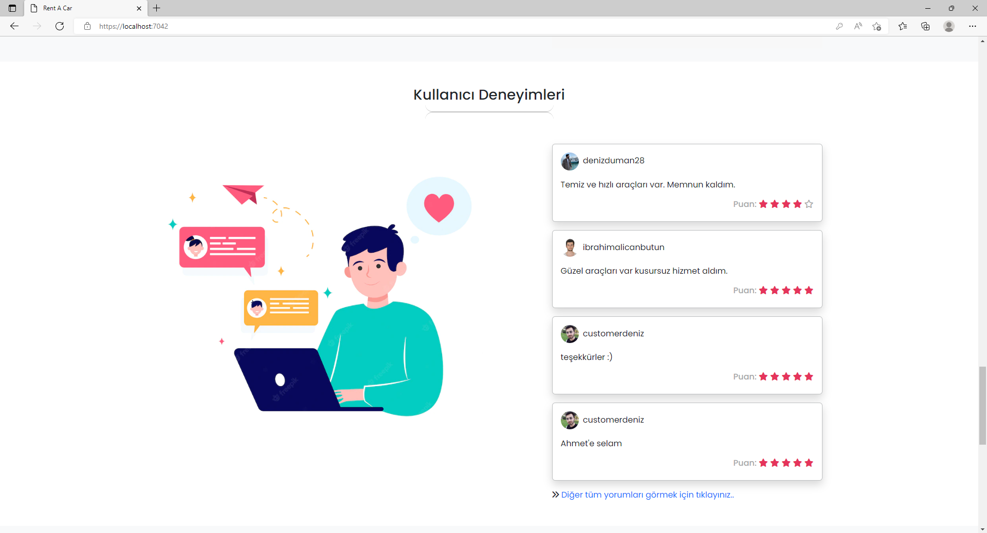 Github Denizduman1 Rent A Car Asp Core 6 0 Mvc Ile Araba Kiralama Projesi Gerçekleştirilmiştir