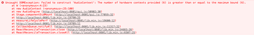 Changing languages a few times breaks because of too many AudioContexts · Issue #556 ...