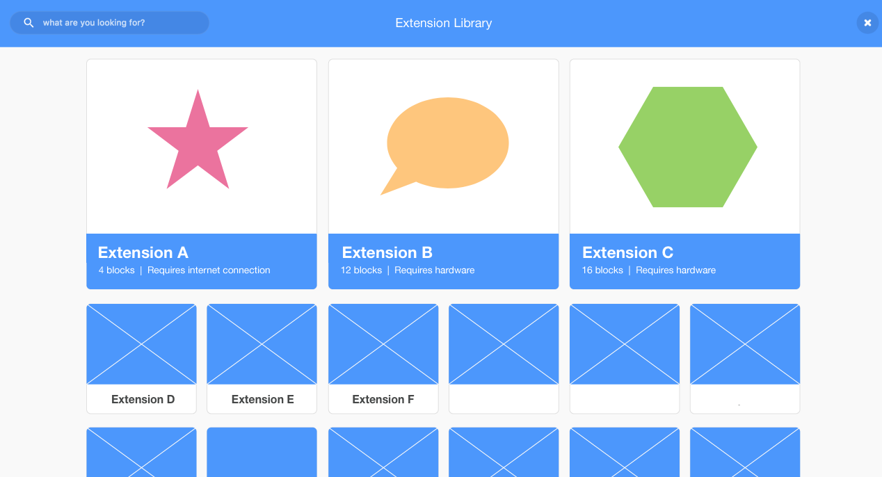 Implement First Iteration Of Flow For Adding Extensions · Issue 653 · Scratchfoundationscratch