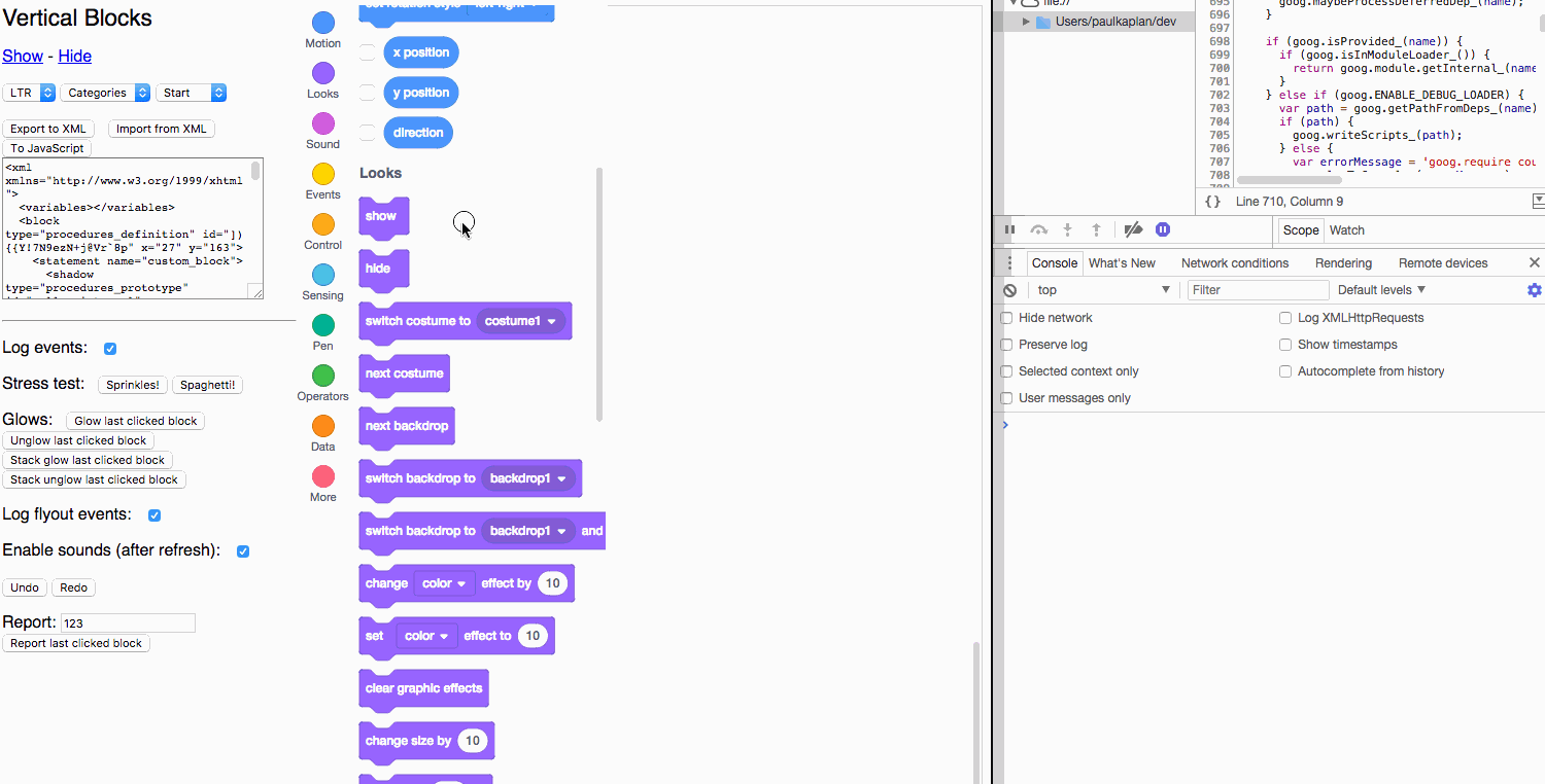 Dragging out argument reporter breaks stackclick events · Issue #1265 · scratchfoundation ...