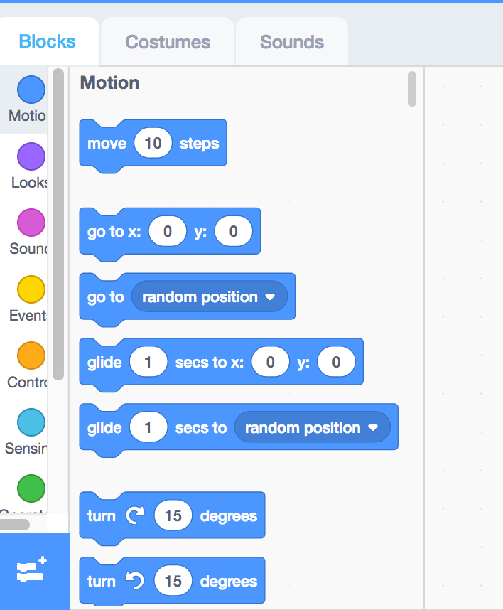 Category menu shows default scrollbar · Issue #1119 · scratchfoundation/scratch-blocks · GitHub