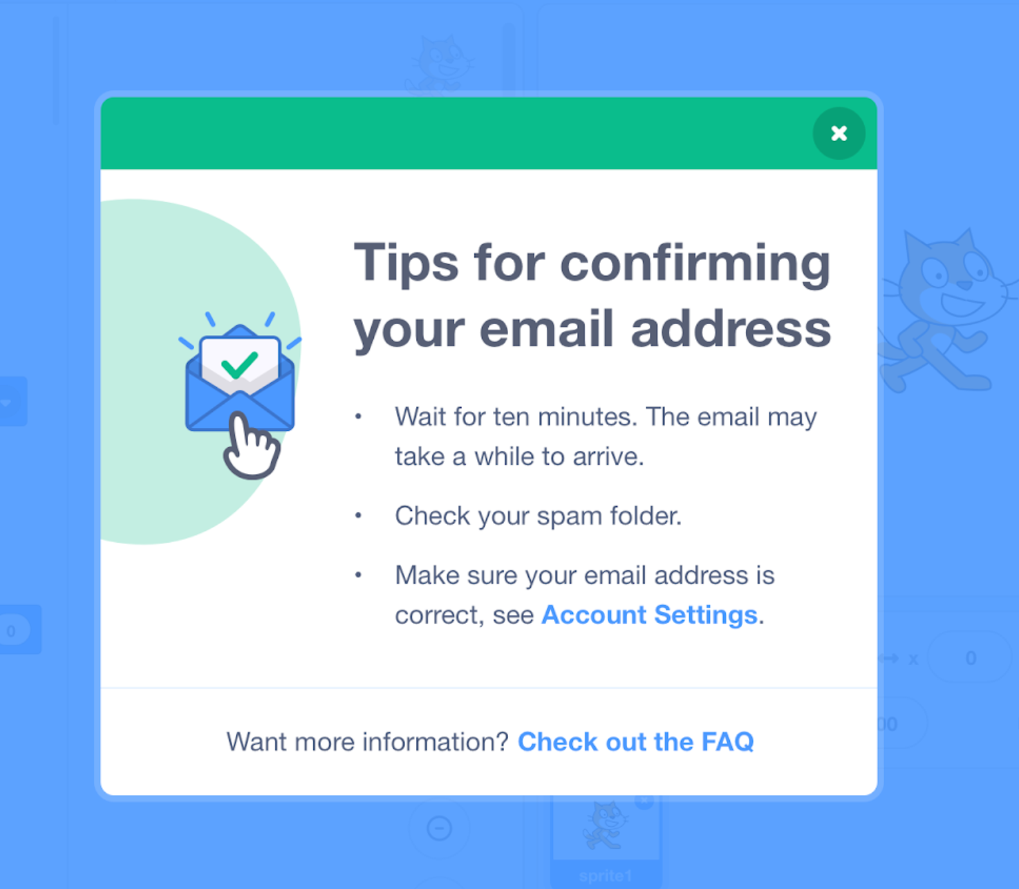 Update "Email Confirmation" modal · Issue #4390 · scratchfoundation ...
