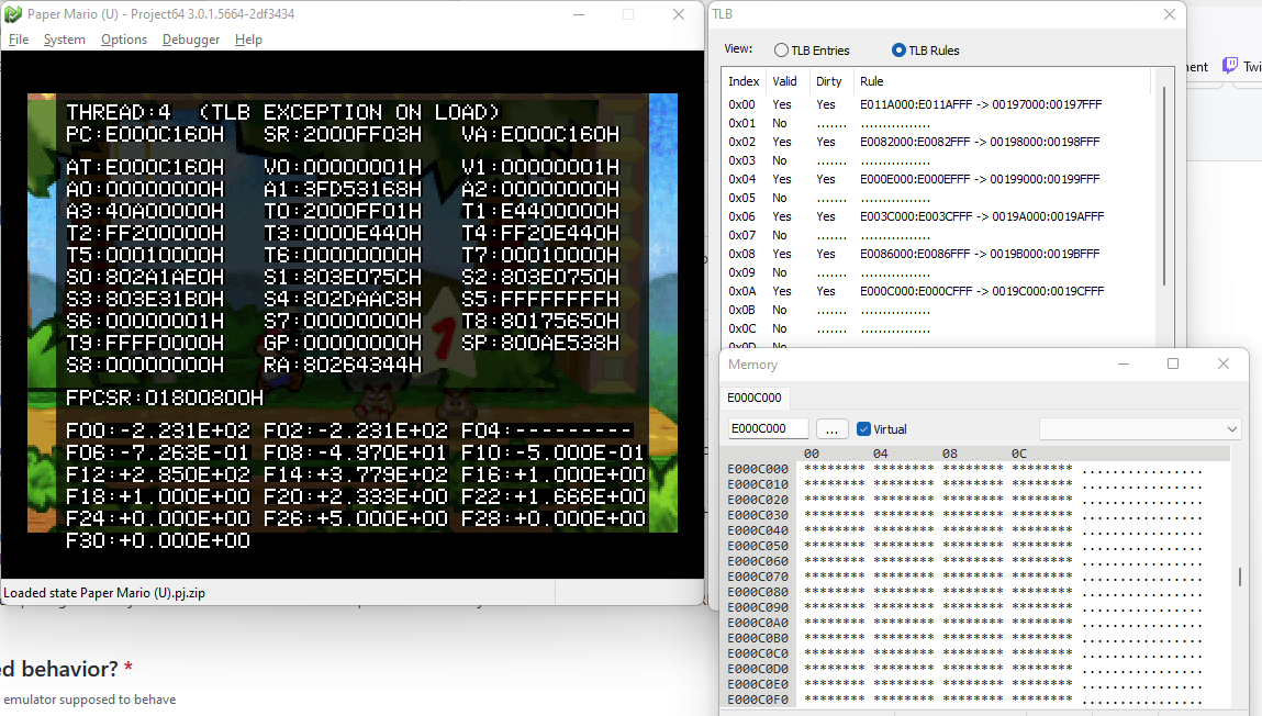 [Bug]: Frequent crashes in Paper Mario on Windows 11 due to TLB entries ...