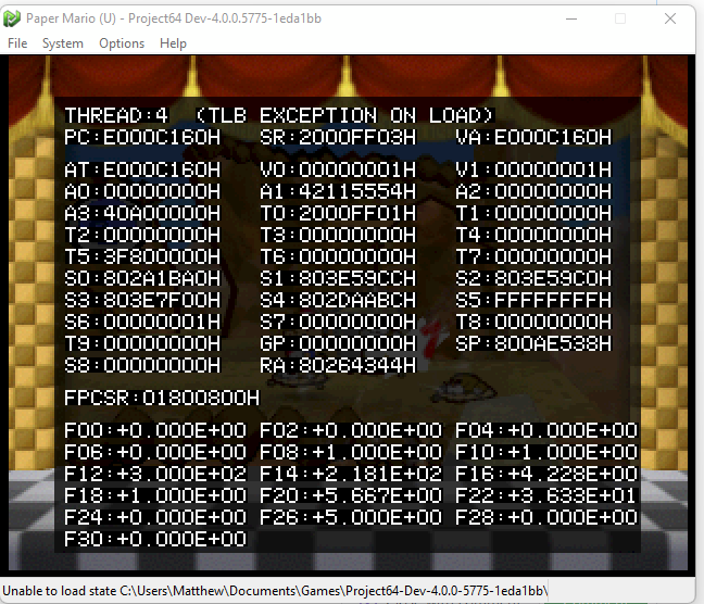 [Bug]: Frequent crashes in Paper Mario on Windows 11 due to TLB entries not working · Issue ...
