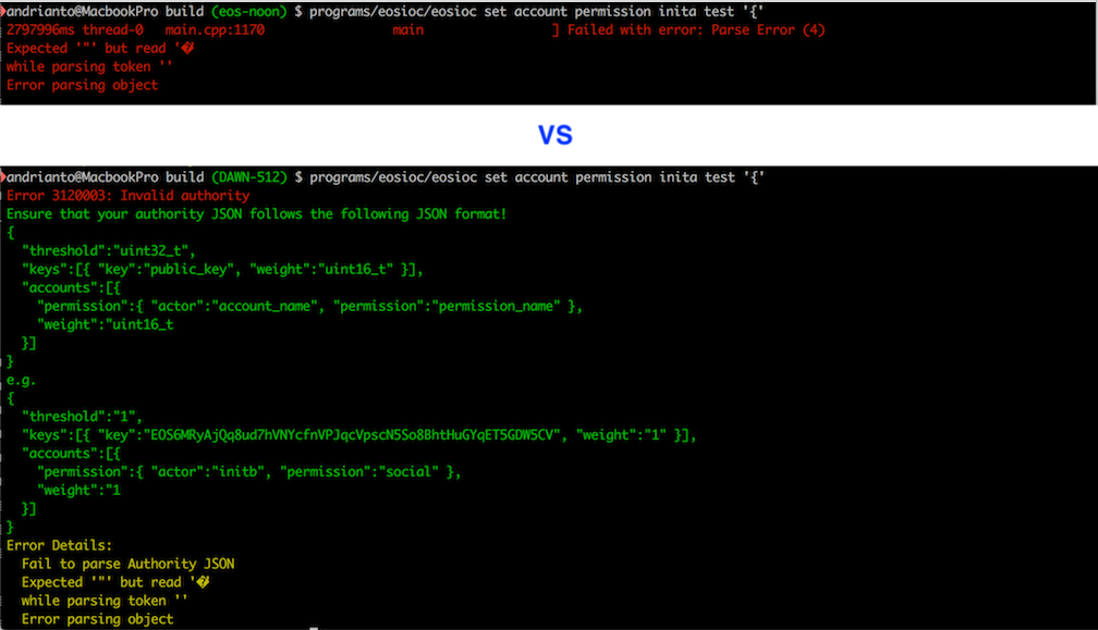 DAWN-513 ⁃ Improving CLEOS Error Message: error that is received from RPC API Call · Issue #1860 ...