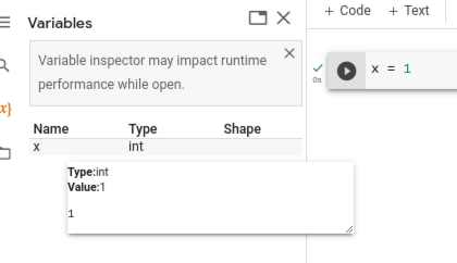 Google Colab Variable Inspector? · Issue #1739 · googlecolab/colabtools · GitHub