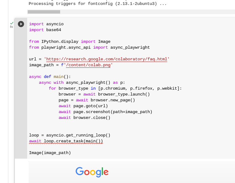Top level await · Issue #1553 · googlecolab/colabtools · GitHub