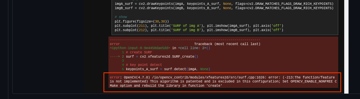 Cannot use SURF in v4.7.0. · Issue #3750 · googlecolab/colabtools · GitHub