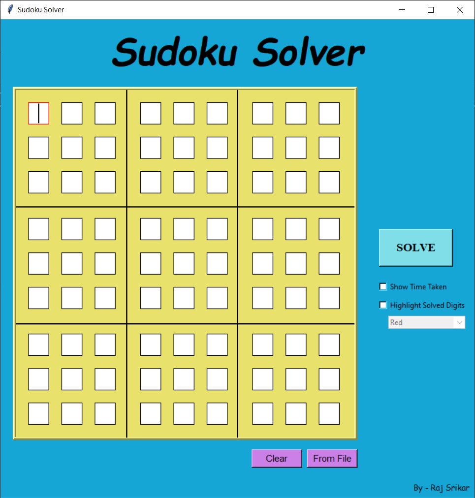 GitHub Raj Srikar Sudoku Solver Solves Sudoku Within Seconds 