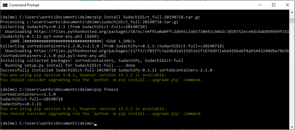 Failed to install the dictionary on Windows · Issue #87 · WorksApplications/SudachiPy · GitHub