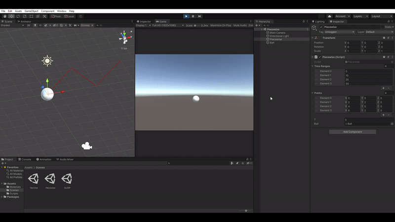 GitHub - EnesSahin4120/Interpolation-Part-1-: Piecewise Linear Interpolation, Hermite Curve with ...