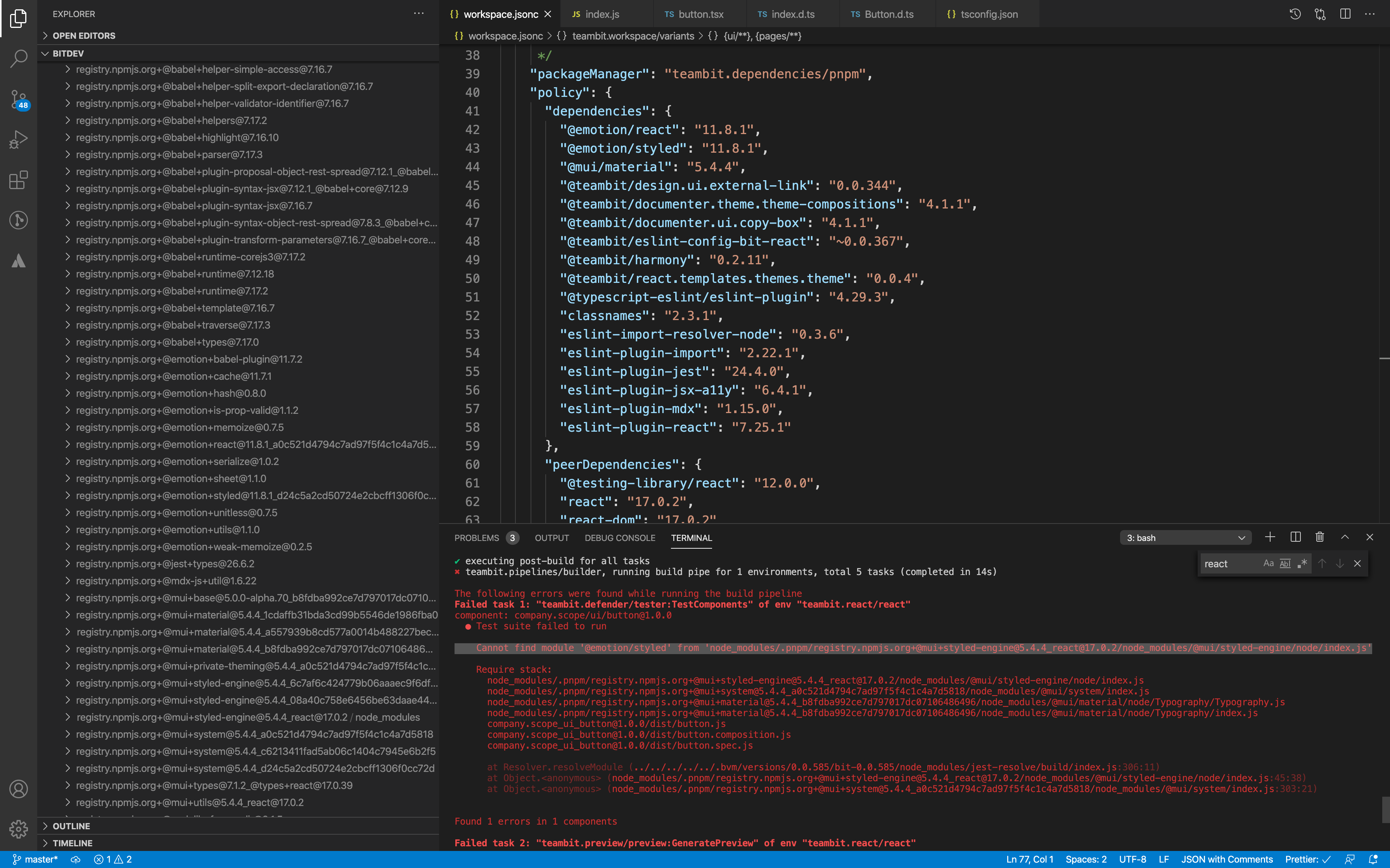 Dependency Issue with material 5 . · Issue #5505 · teambit/bit · GitHub