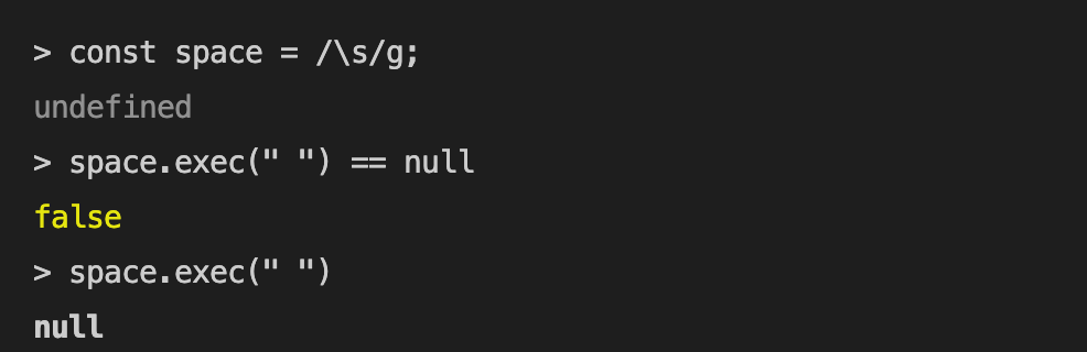 Incorrect Repl Null Comparison For Regexp Result Exec And Test · Issue 42706 · Nodejs Node · Github