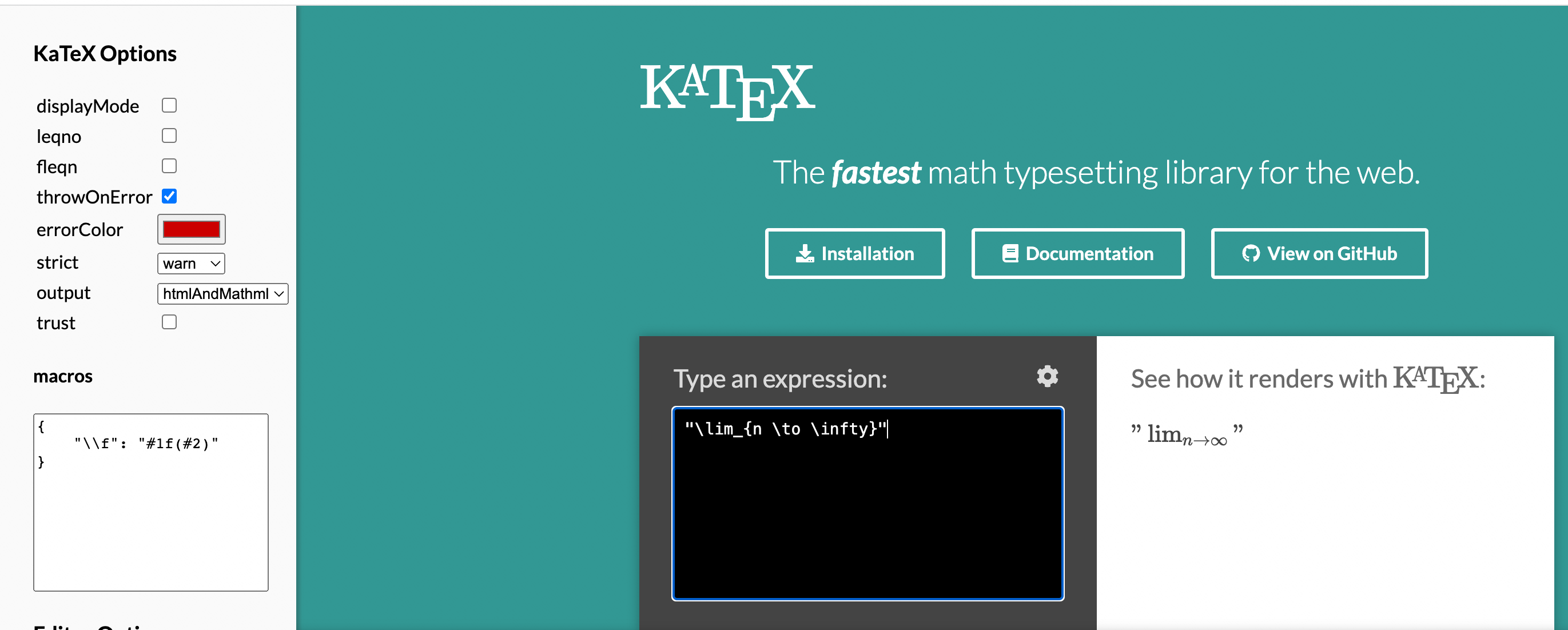 Inline Mode Lim {n To Infty} Renders Incorrectly · Issue 3802 · Katex Katex · Github
