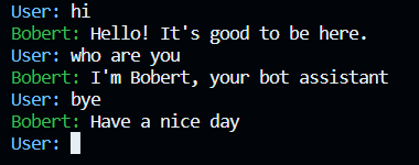 GitHub - justbautista/bobert-AI: Simple intent-based chatbot