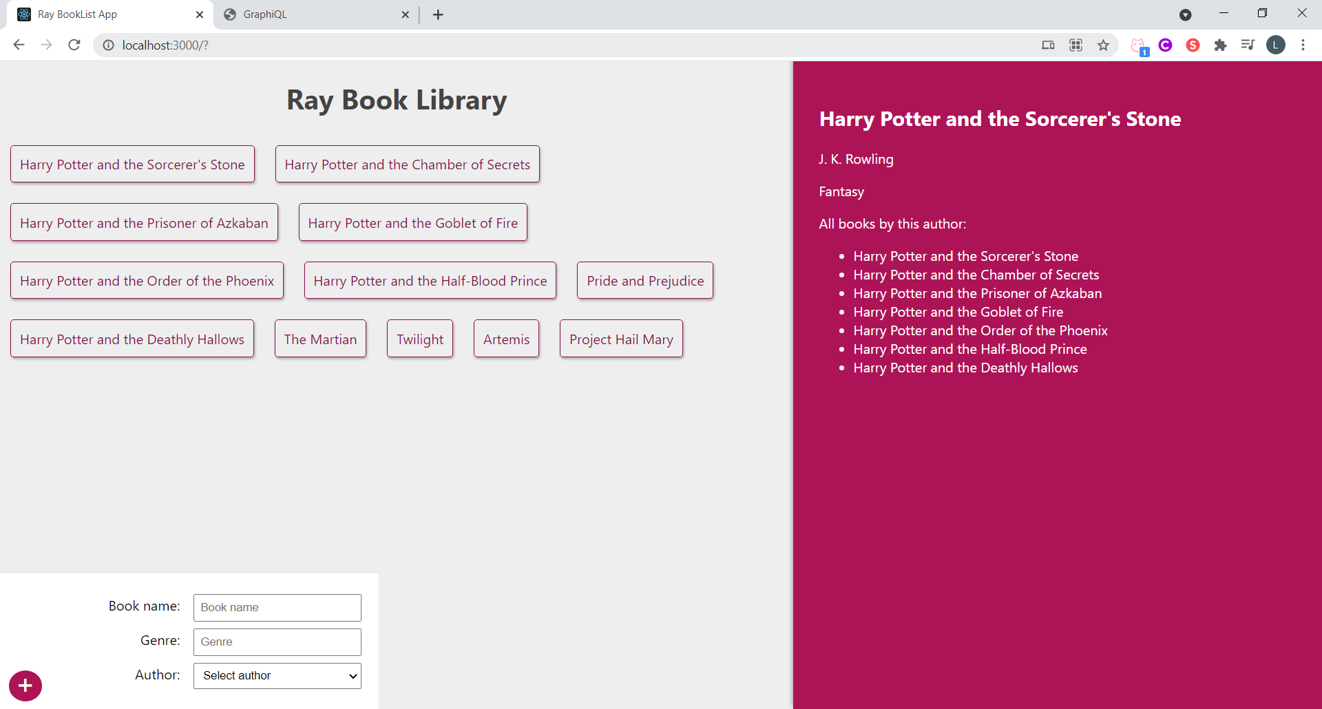 GitHub - raycodelib/GraphQL-booklists