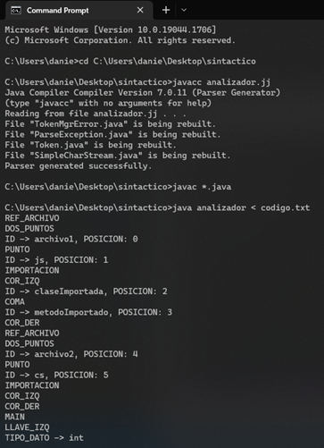 GitHub - GabrielXIX/Compilador-Javacc: Analizador léxico sintáctico utilizando javacc