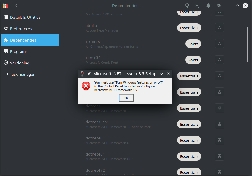[BUG] dotnet35 fails to install · Issue #901 · bottlesdevs/Bottles · GitHub