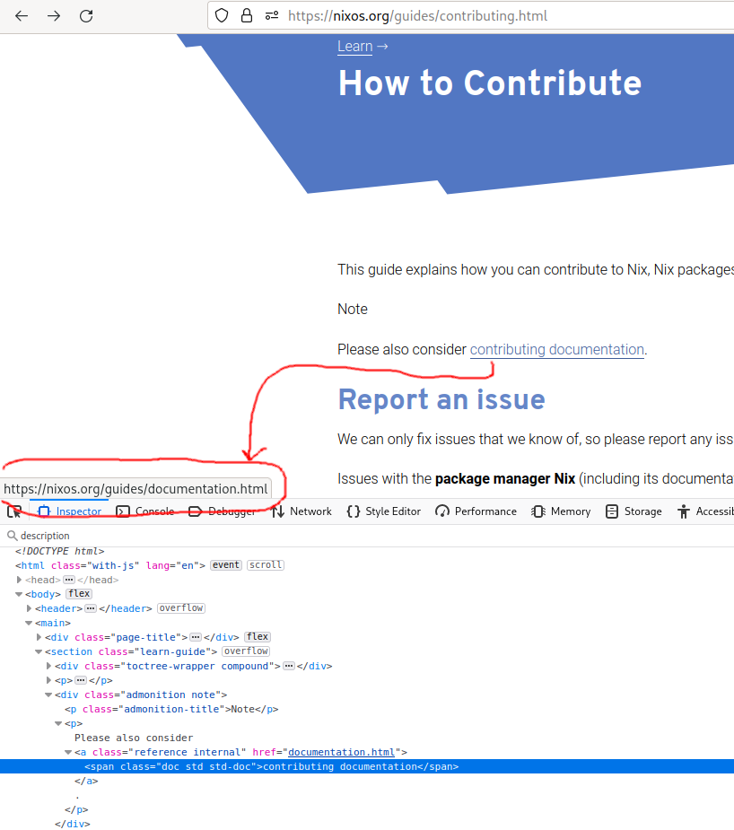 Destination link on https://nixos.org/guides/contributing.html is broken. · Issue #958 · NixOS ...