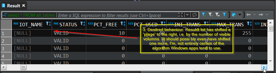 Incorrect behaviour of horizontal scroll bar in results grid · Issue ...