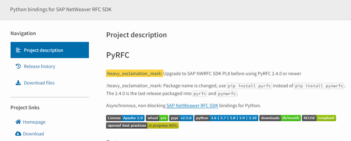 📚 The Readme On Pypi Has Some Rendering Issues · Issue 270 · Sappyrfc · Github 2226