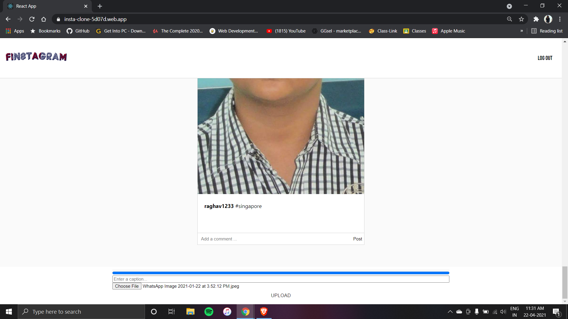 GitHub - raghavdx007/insta-clone
