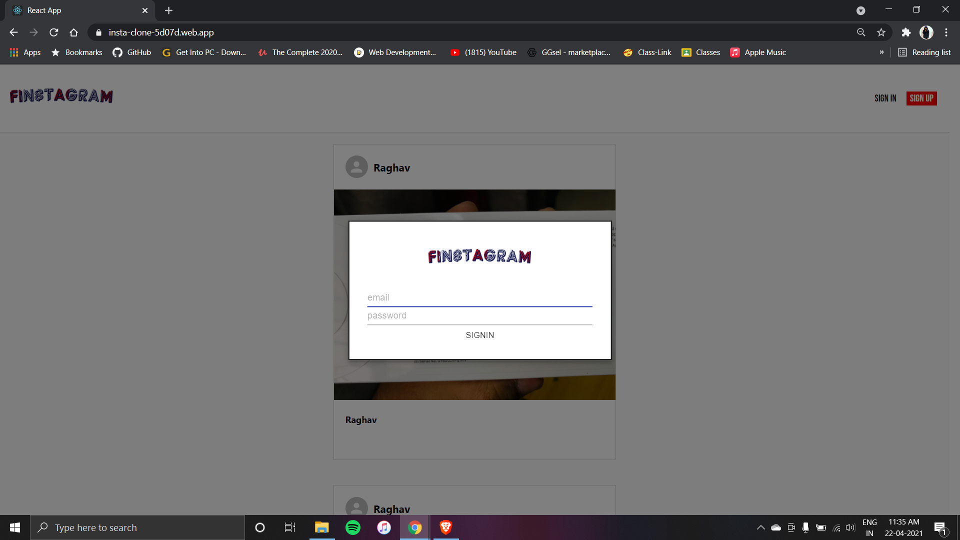 GitHub - raghavdx007/insta-clone