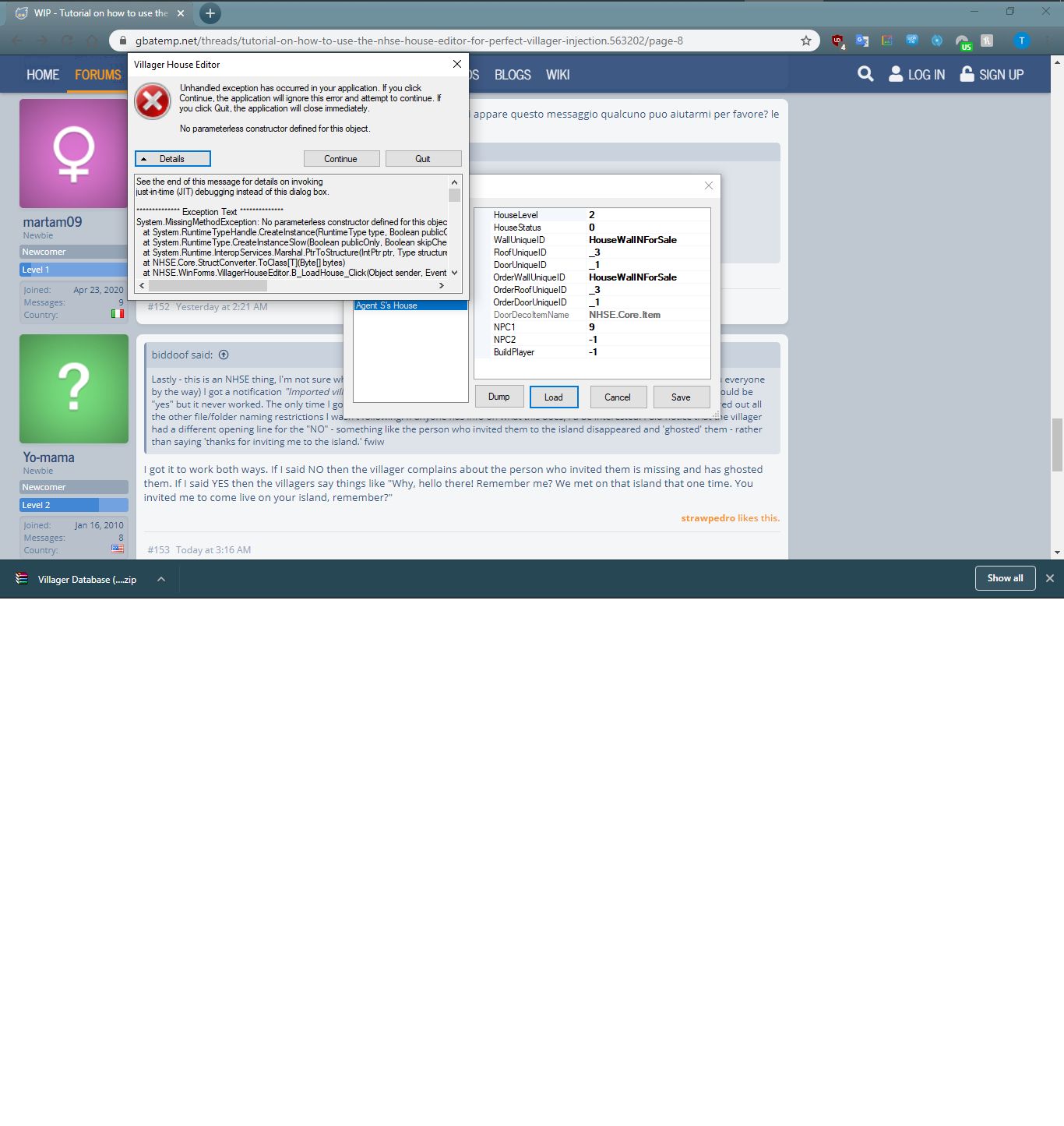 Villager House Editor Error · Issue #229 · kwsch/NHSE · GitHub