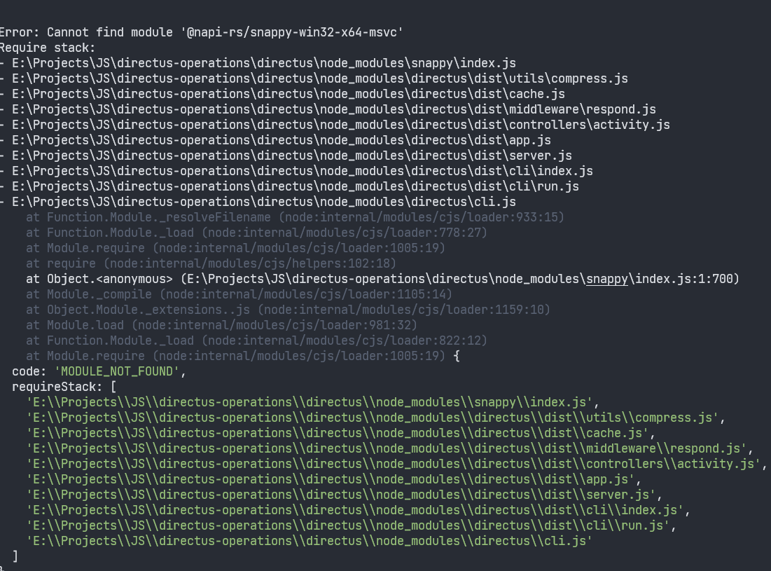 Install via npm failed (Win/MacOS/Linux) · Issue #2 · directus/create-directus-project · GitHub