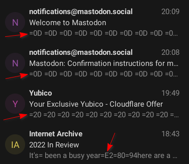 Message preview messed up (showing e.g. =0D =0D =0D =0D =0D =0D) · Issue #7768 · nextcloud/mail ...