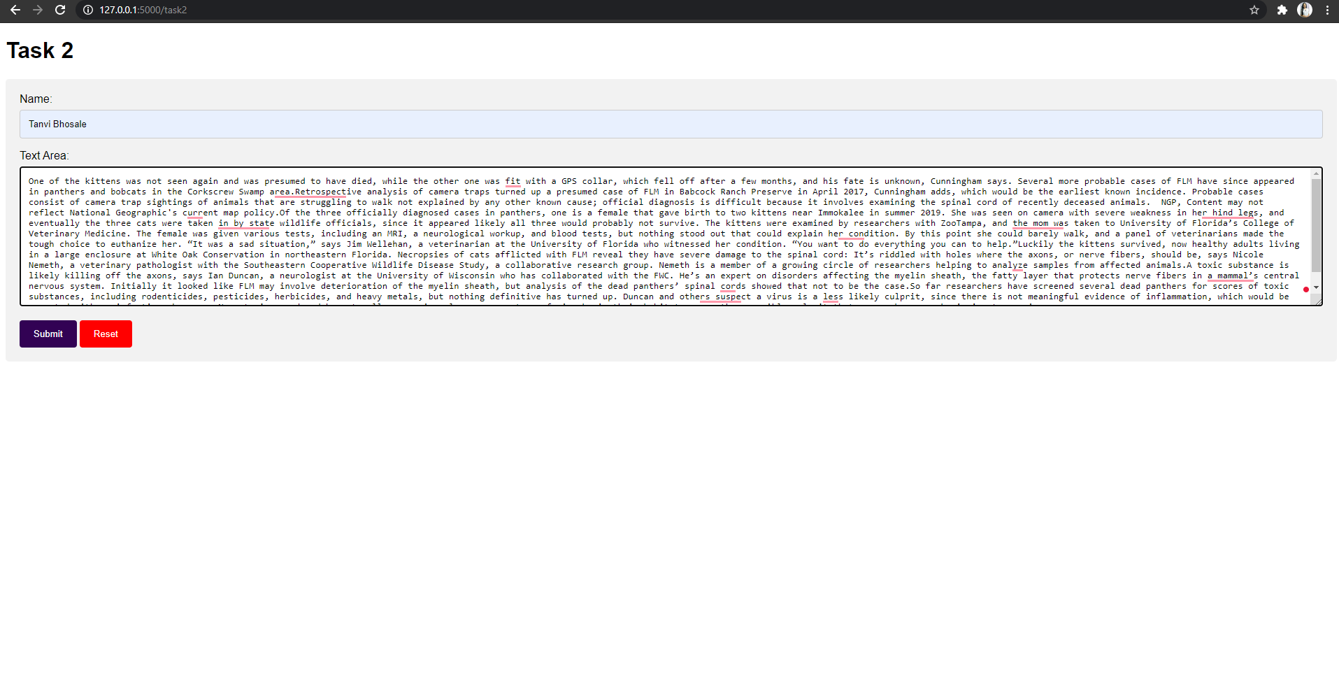 GitHub - tanvib07/ML-NLP_Tanvi_Bhosale: 2 Tasks assigned by Wow Labz