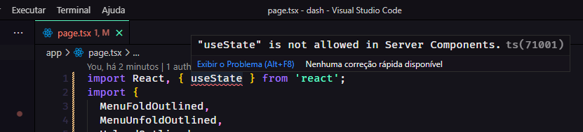 useState is not allowed in Server Components · Issue #2 · biantris/dash · GitHub
