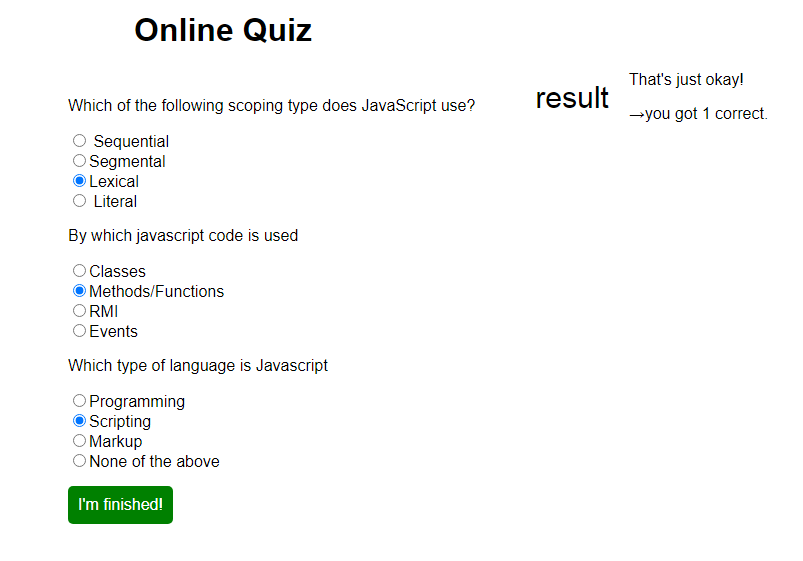 GitHub - UTKARSH-D72/Online-Quiz: Simple Online Quiz (mcq )