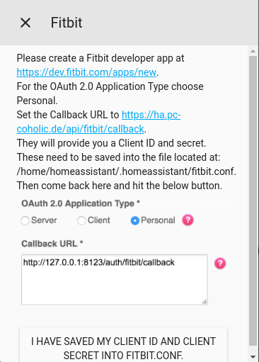 Fitbit Callback Url In Screenshot Is Wrong · Issue 15235 · Home Assistantcore · Github