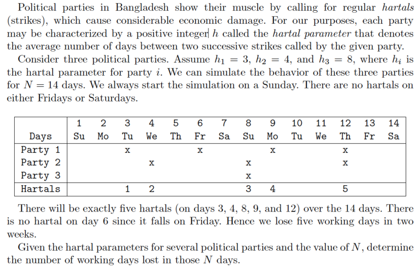 GitHub - PRAN20/hartal_problem
