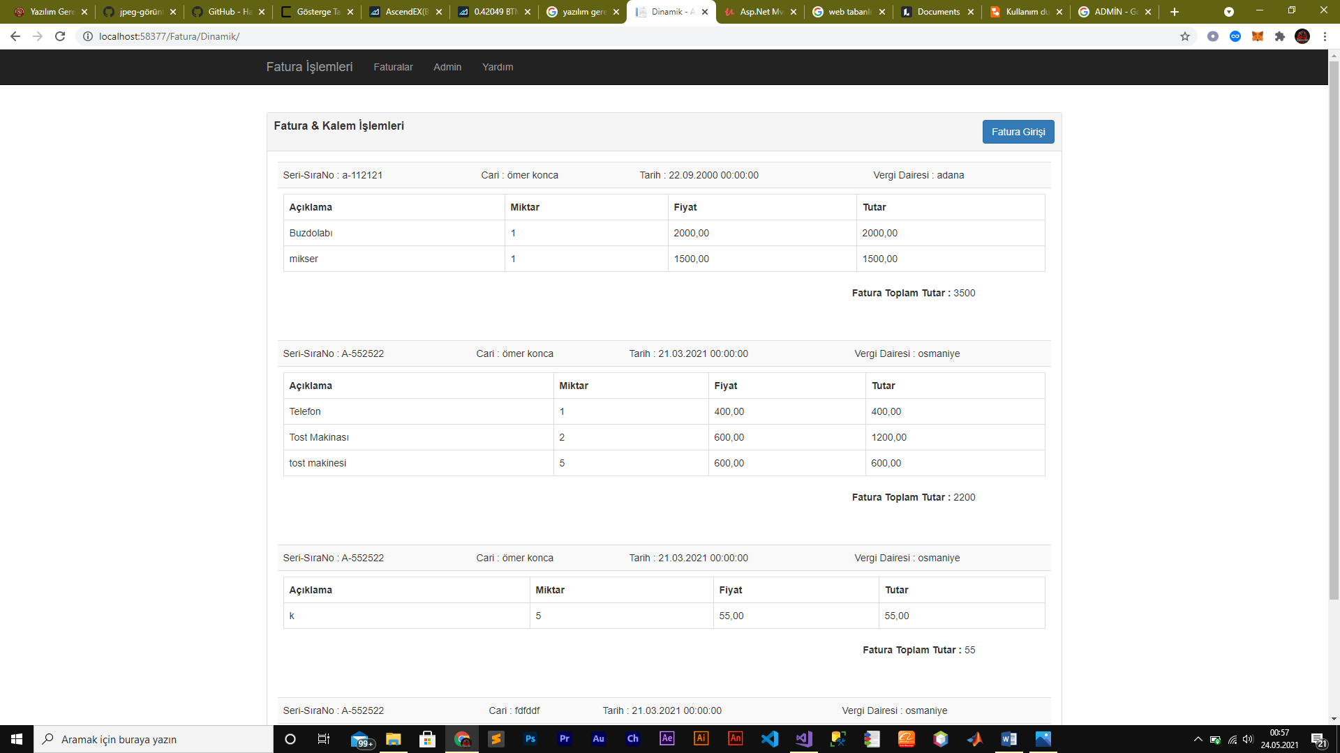 GitHub - omerkonca/OnlineTicariOtomasyon: Mvc5 ile sıfırdan dinamik bir web projesi, Mvc5 ile ...