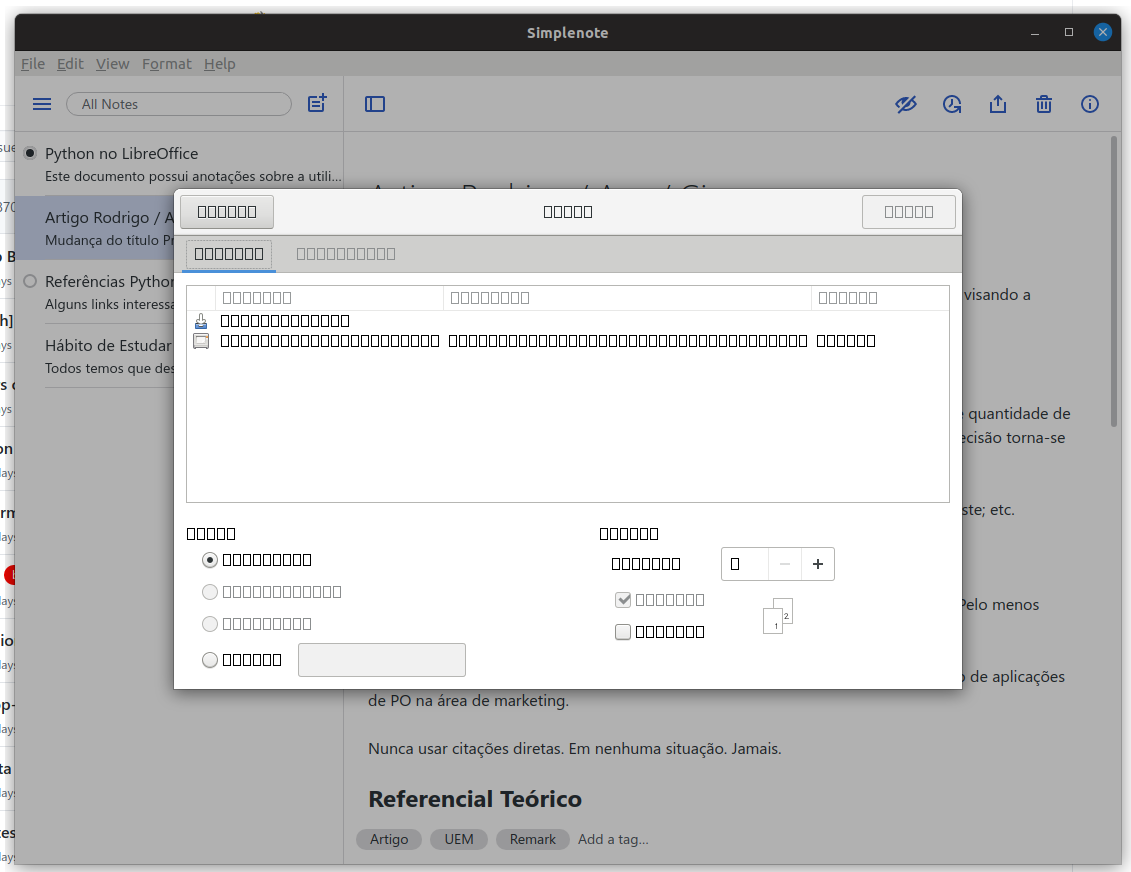 Export And Pring Dialogues Do Not Show Text Correctly · Issue 2325 · Automattic Simplenote