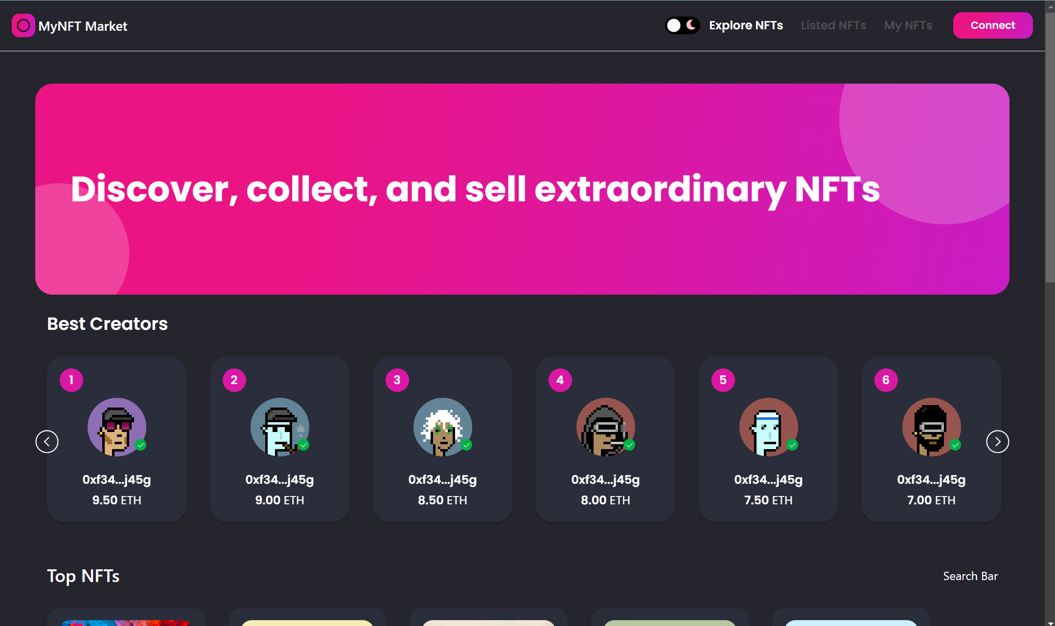 GitHub - Masud28-tech/MyNFT-Marketplace: A Web3 application where one can create, list, buy and ...